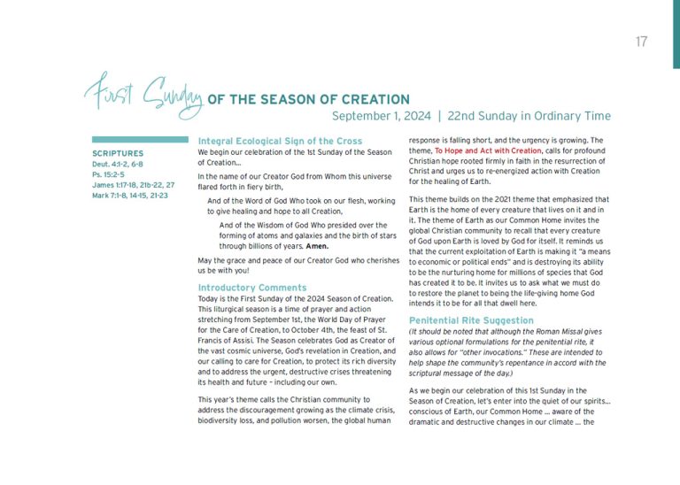 Sunday Prayers - Caritas Singapore